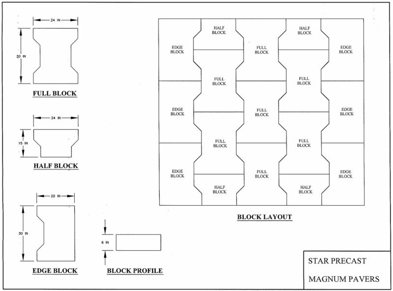 Magnum Pavers Form Layout – Star Pre-Cast